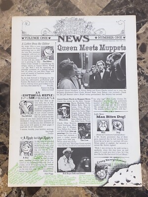ORIGINAL 1978 THE MUPPET SHOW FAN CLUB NEWSLETTER VOLUME I NUMBER ONE ...