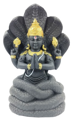 Lord Patanjali Guru Maharishi Yoga Golden Statue Black Composite Stone ...