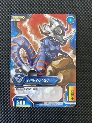 B1-017 Greymon Digimon Fusion Card Game LP DigiBattle Xros Wars | eBay