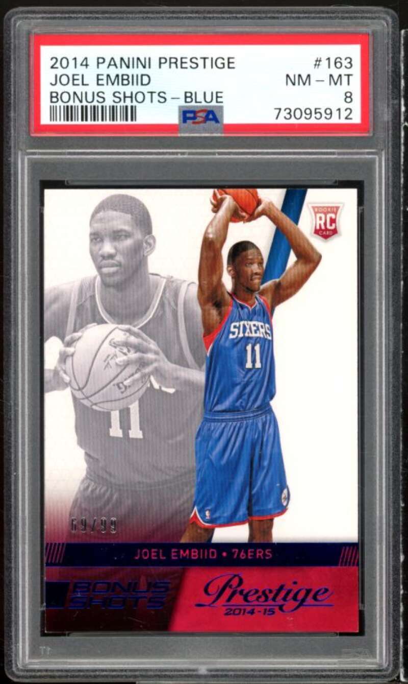 Joel Embiid Rookie Card 2014-15 Panini Prestige Bonus Shots Blue #163 ...