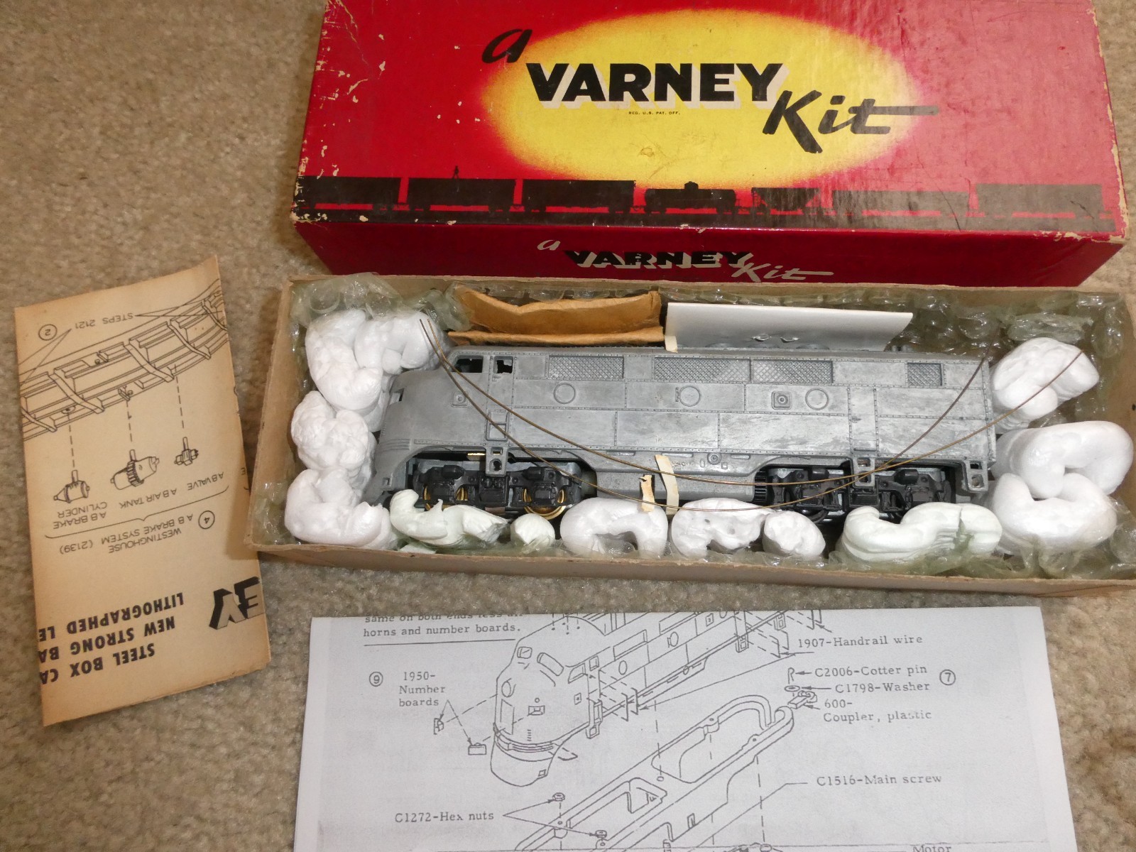 Vintage HO Scale Diecast Varney Unpainted Powered Locomotive Unit Kit ...