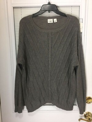CATO Women's Gray with Orange & Red Undertones Sweater Size 22/24 RN ...