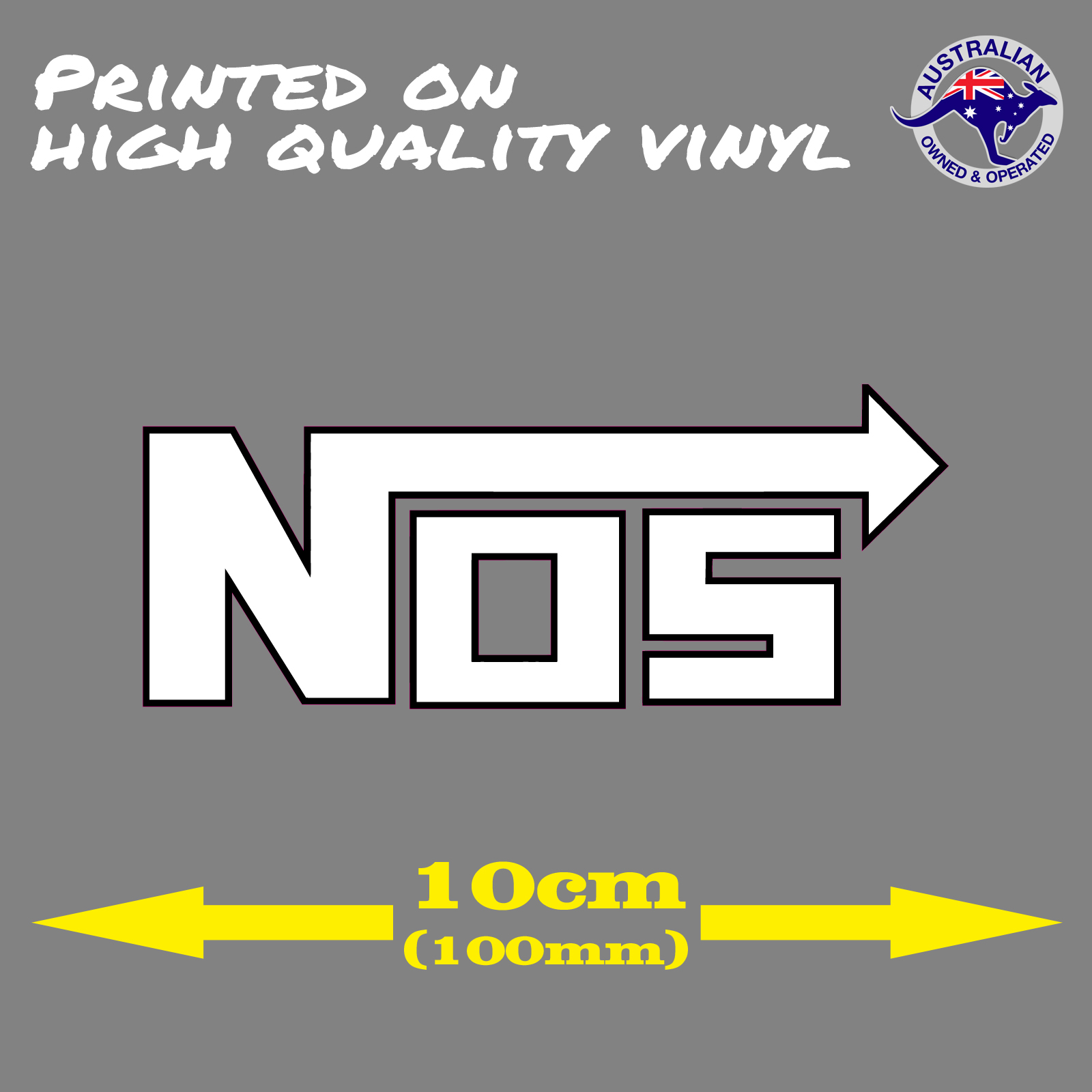 WHITE NOS STICKER NITROUS OXIDE SYSTEMS LOGO STICKER - JDM HOON | eBay ...