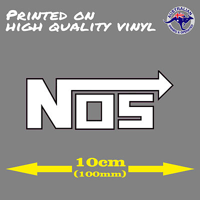 WHITE NOS STICKER NITROUS OXIDE SYSTEMS LOGO STICKER - JDM HOON | eBay ...
