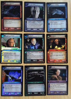 STAR TREK CCG 2E SECOND EDITION PREMIERE SET OF 9 FOIL CARDS OP ...