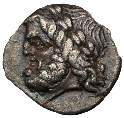 Arcadian League 100-50 BC AR Triobol/Hemidr. SILVER Greek Arcadia Coin ...