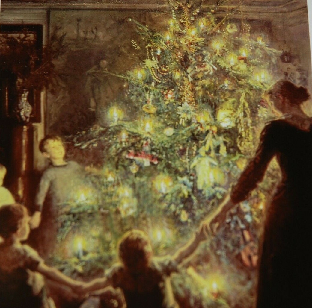 Around the Christmas Tree: Viggo Johansen, Glossy CHRISTMAS CARD, NEW ...