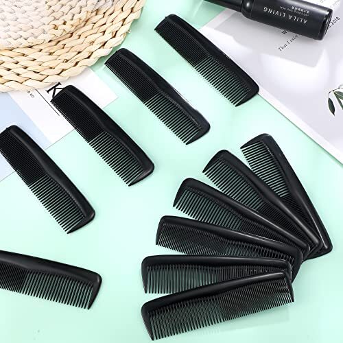 50 Pcs Pocket Combs for Men 5 Inch Cutting Comb with Wide and Fine ...