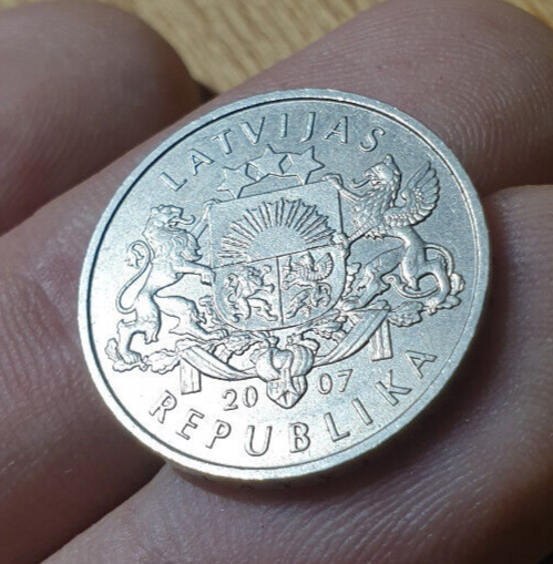 Latvia Lettland coin 1 lat Lats 2007 owl fibula fibel | eBay