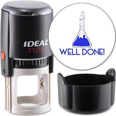 Round Teacher Self Inking Stamp - Well Done - Jumbo Series TS305 with ...