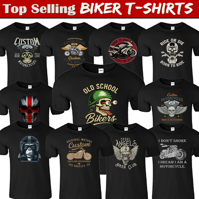 Biker T Shirts Motorcycle Motorbike Cafe Racer Halloween Unisex T ...