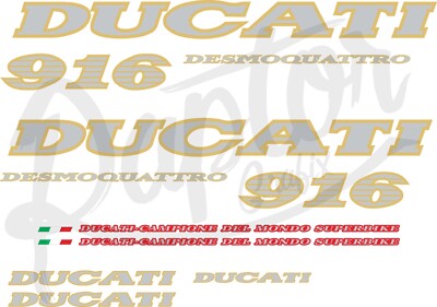Ducati 916 Desmoquattro Vinyl graphics stickers decals livery kit | eBay