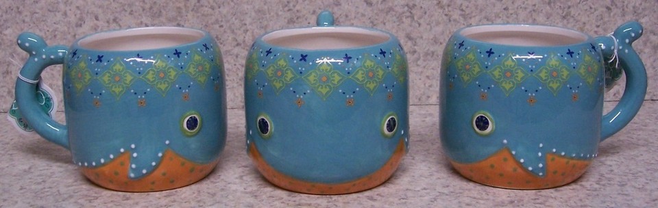 Coffee Mug BOHO Bohemian Blue Whale NEW 14 ounce cup with gift box | eBay