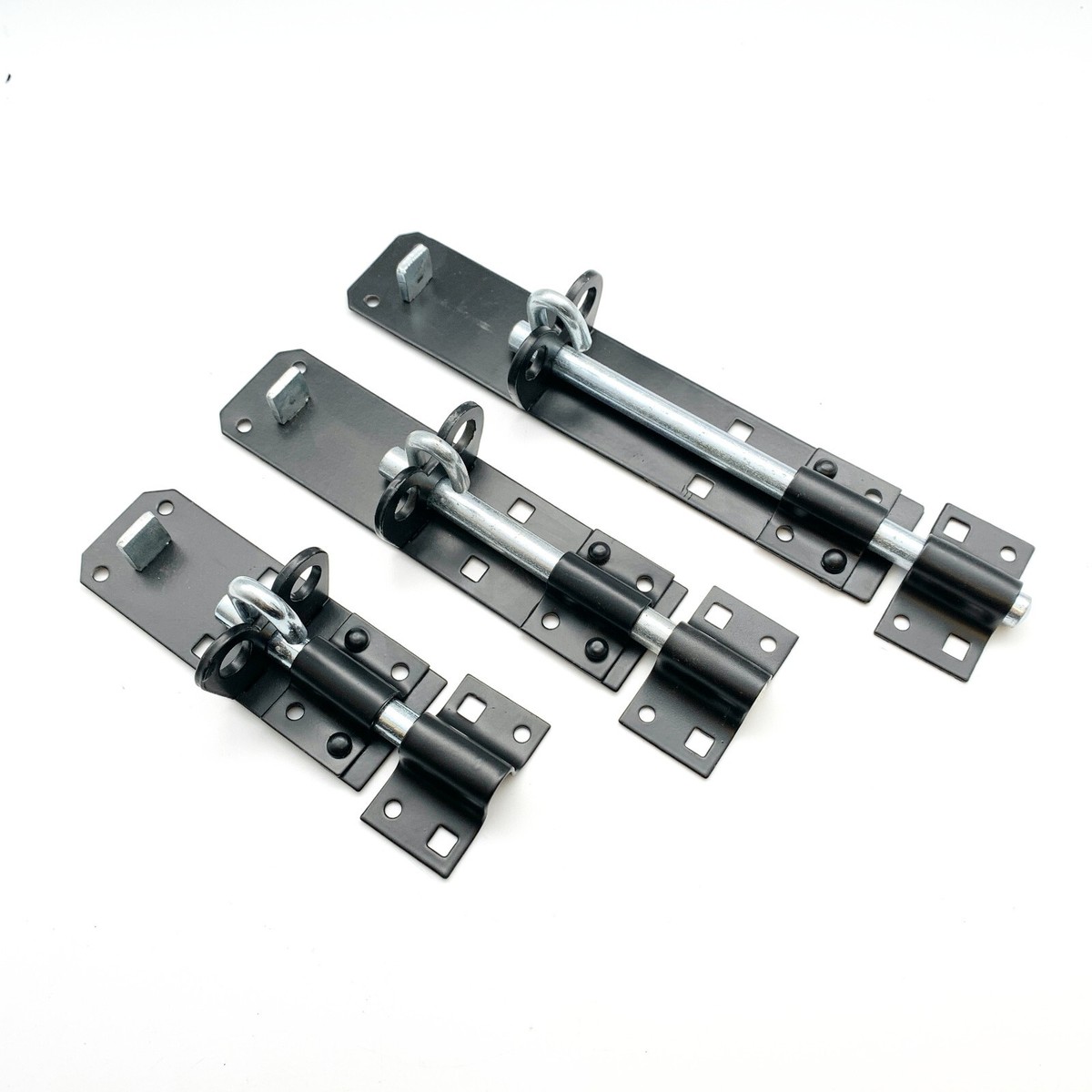 Garden Gate Lock Brenton Black Steel Padbolt – Garden Gate Slide Bolt ...