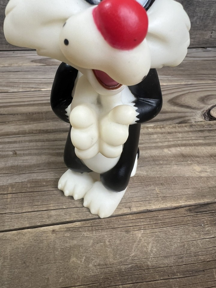 RARE 1994 Vintage Sylvester the Cat Squeaky Toy Works Warner Brothers ...