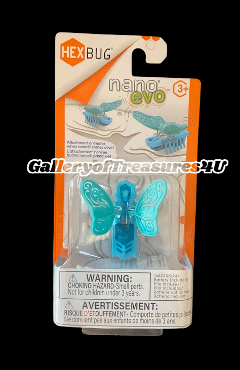 HexBug Nano Evo Bat Butterfly Attachment Wings Robotic Bug Blue Purple ...
