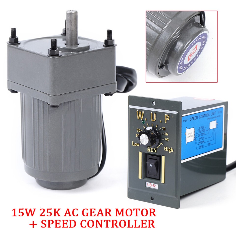 Electric Machinery Gear Motor Adjustable Speed with Controller Single ...