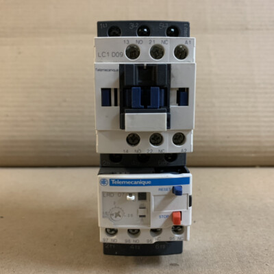 Telemecanique LRD07 / LCID09 Contactor and Relay 3 Pole 25 Amp 120V ...