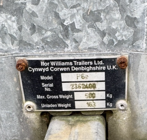 IFOR WILLIAMS P6E 500 Kg CAGED TRAILER WITH FOLD DOWN RAMP | eBay