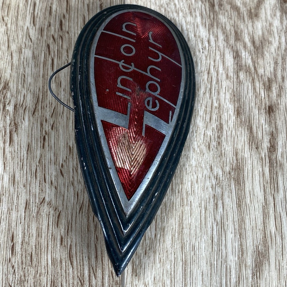 1930s Lincoln Zephyr Emblem Hood Ornament Enamel Grill Badge | eBay