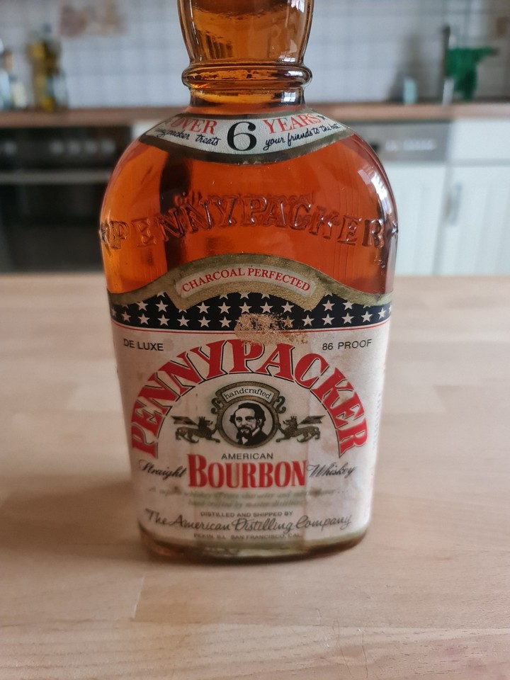 Rarität: PennyPacker Bourbon Whiskey 6 Jahre gereift 43Vol% 80 Jahre ...