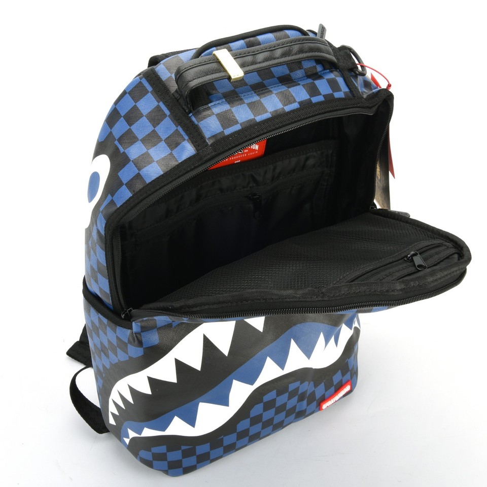 Sprayground Midnight Magic Shark Leather Bag Backpack Unisex Blue Black ...