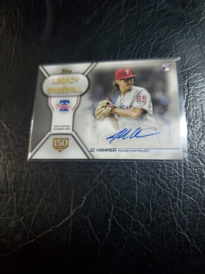 2019 Topps Update JD HAMMER Legacy of Baseball Auto 050/150 Phillies RC ...