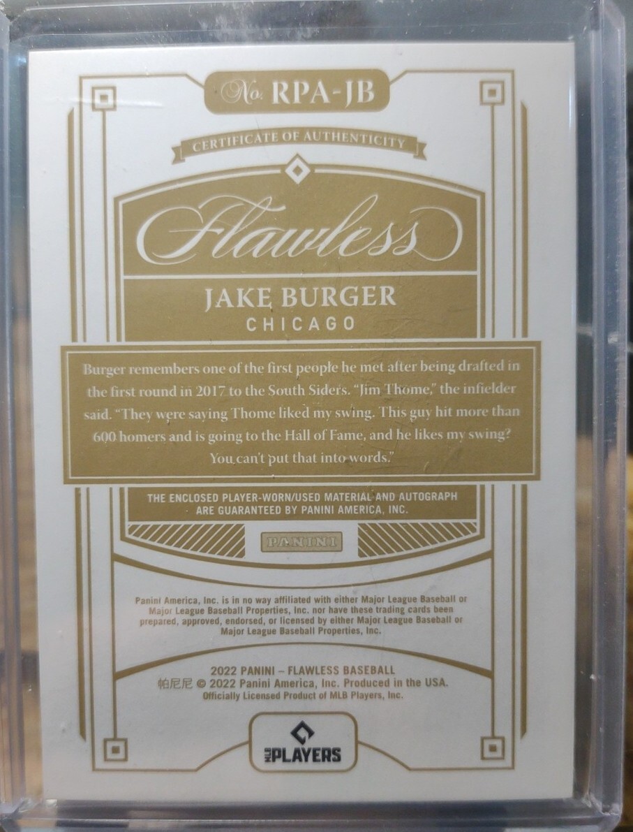 2022 Panini Flawless - Rookie Patch Autographs Sapphire #RPA-JB Jake ...