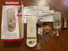 Weiser Lock Powerbolt 1000 Touchpad Electronic Satin Nickle Deadbolt ...