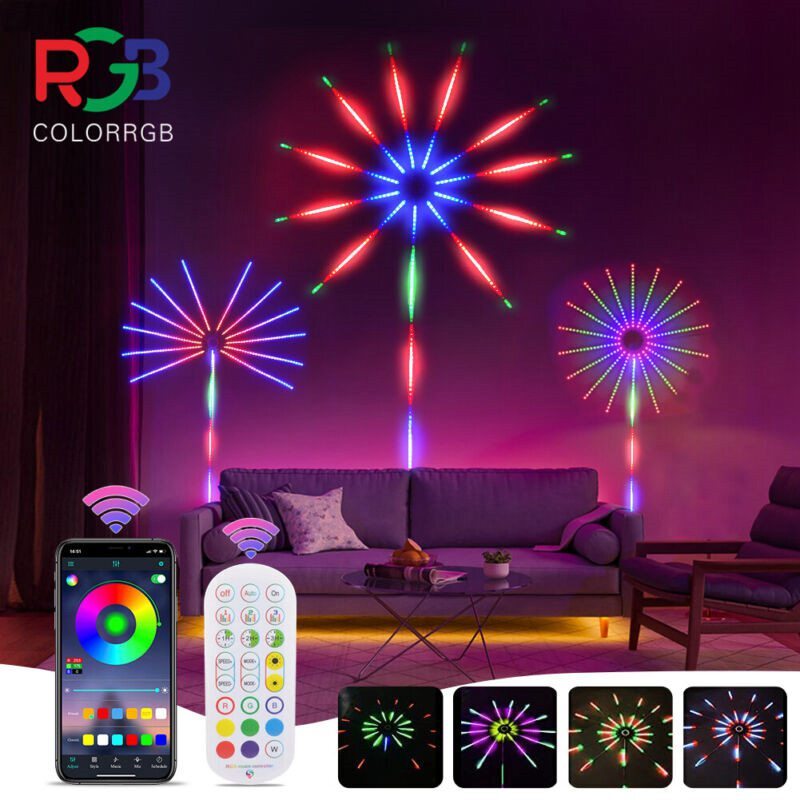 Dream Lights RGB Firework Sound Color LED Strip Sync 5V Music Bluetooth ...