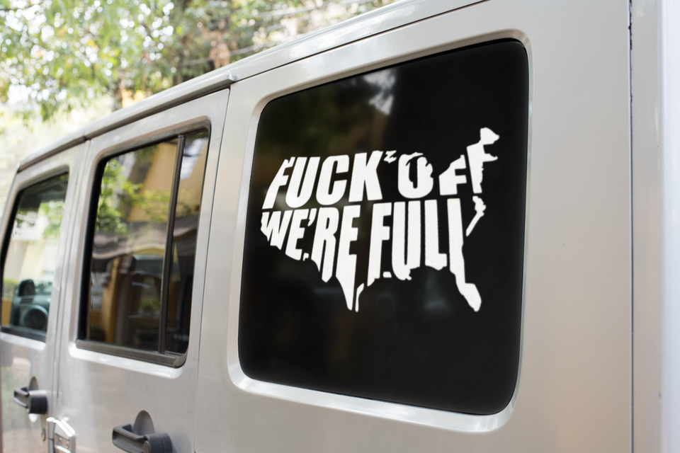 F**K OFF Were Full Car Window Decal America Vinyl Laptop Truck Graphic ...