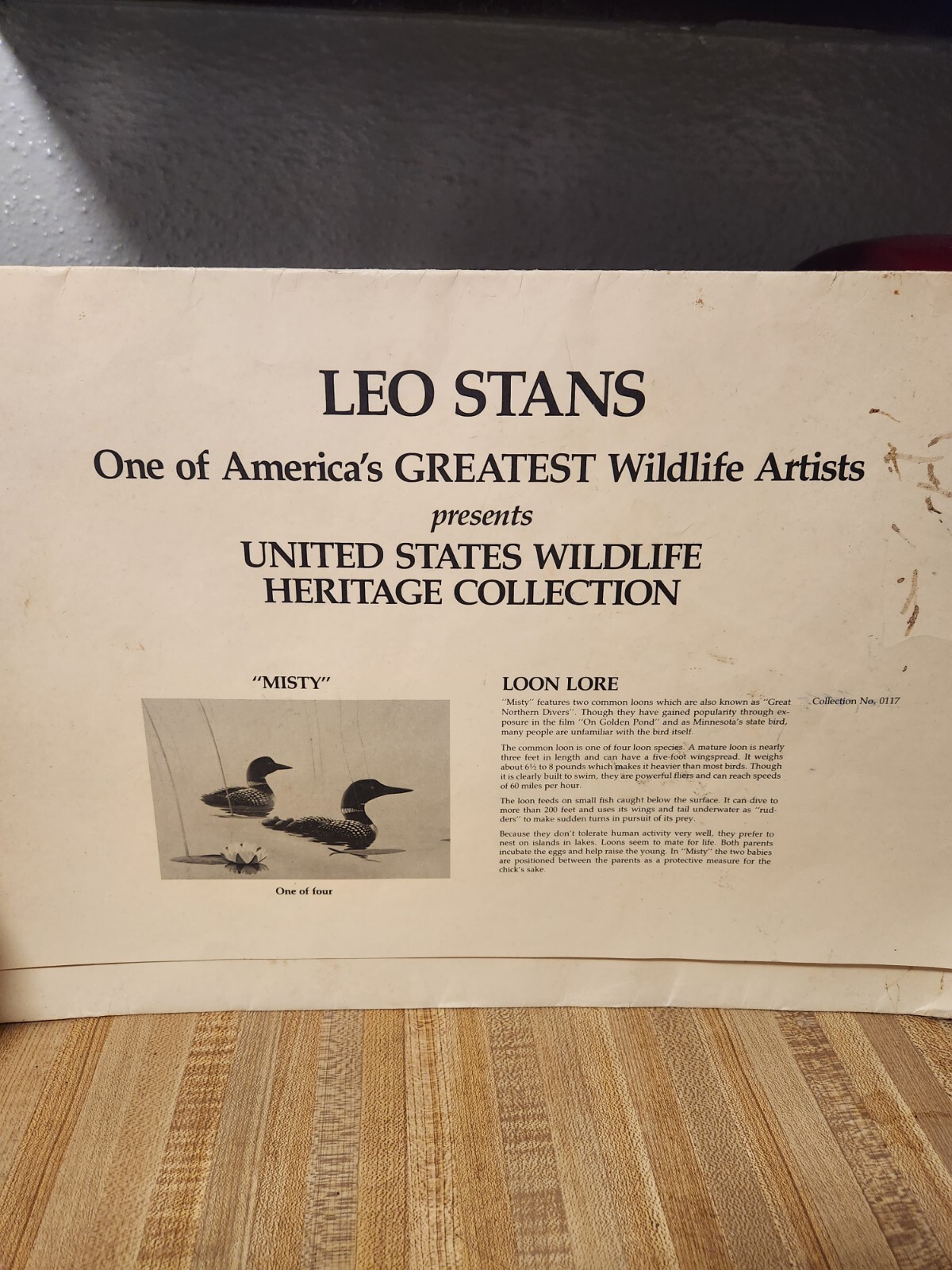 Leo Stans Wildlife Heritage Collection 4 Prints Eagle, Pheasants, Loons ...
