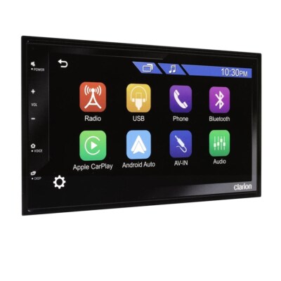 Clarion Fx450 Double Din Mechless Head Unit With 6.8" Touchscreen Apple ...