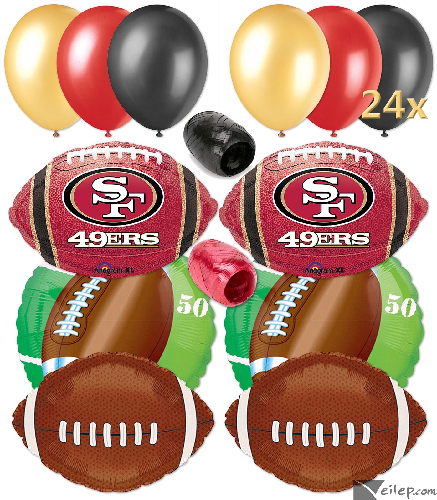 San Francisco 49ers Football Balloons Decorations Ultimate Pack 32pc ...
