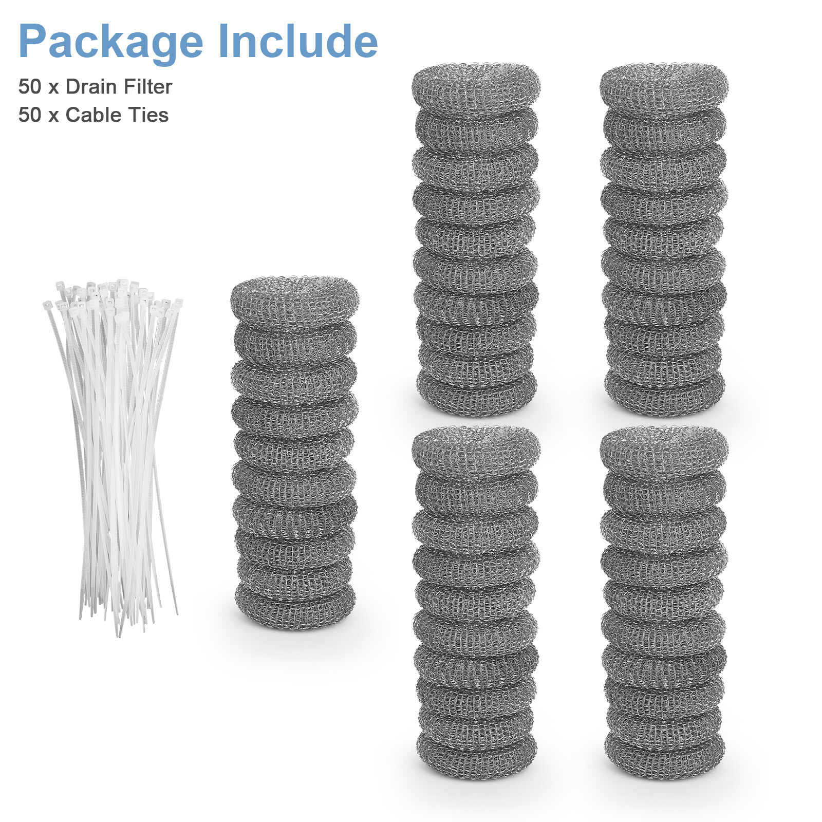 50 PCS Lot Washing Machine Mesh Ties Washer Filter Drain Hose Screen ...