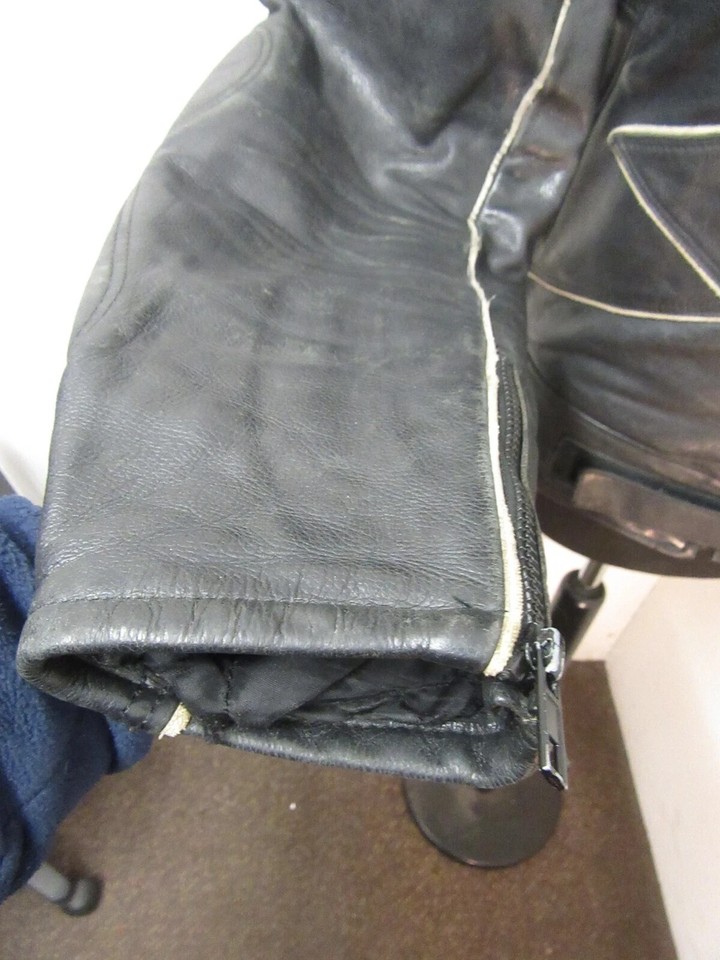 VINTAGE FURYGAN LEATHER MOTORCYCLE JACKET SIZE UK40 EU50 GREAT QUALITY ...