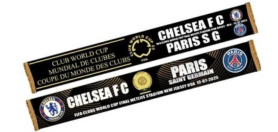 bufanda chelsea vs psg club world cup polyester scarf futbol mundial de ...