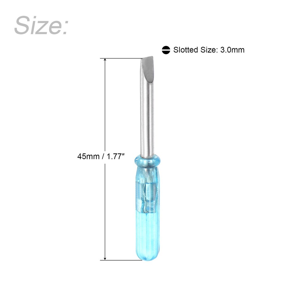 Mini Slotted Screwdriver 3.0mm Flat Head 45mm Length 10 Sets ...