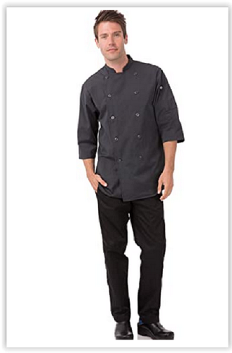 Chef Works Mens unisex Brighton Deep Gray Chef Coat (SK3001) XS NWT | eBay
