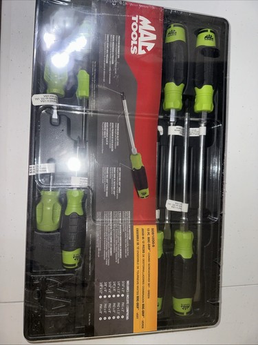 Mac Tools 12 Piece Mac Grip Combo Screwdriver Set In Green SDB12DG-S | eBay