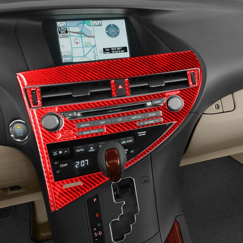 7Pcs Red Carbon Fiber Central Console Cover Trim For Lexus RX350 RX450h ...