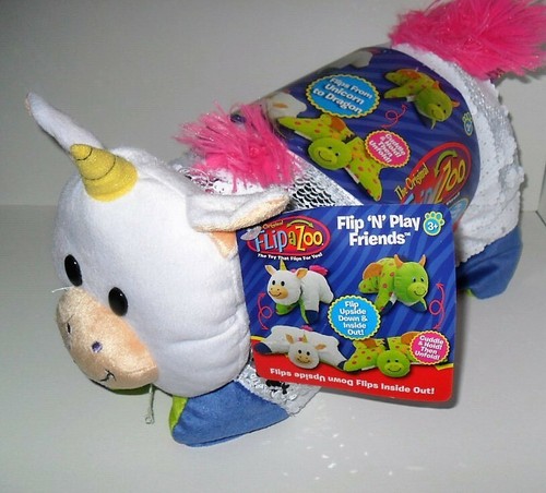 FLIPAZOO UNICORN SEQUINS TO REGULAR DRAGON NEW WITH TAGS 14" INCH LARGE ...
