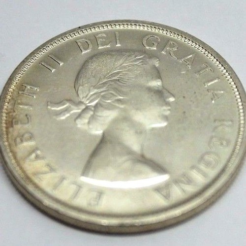 1957 canadian half dollar Elizabeth ii Dei Gratia Regina silver coin | eBay