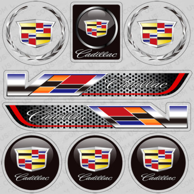 Cadillac V-Series Performance Sport Car Sticker 3D Decal Logo Stripe ...