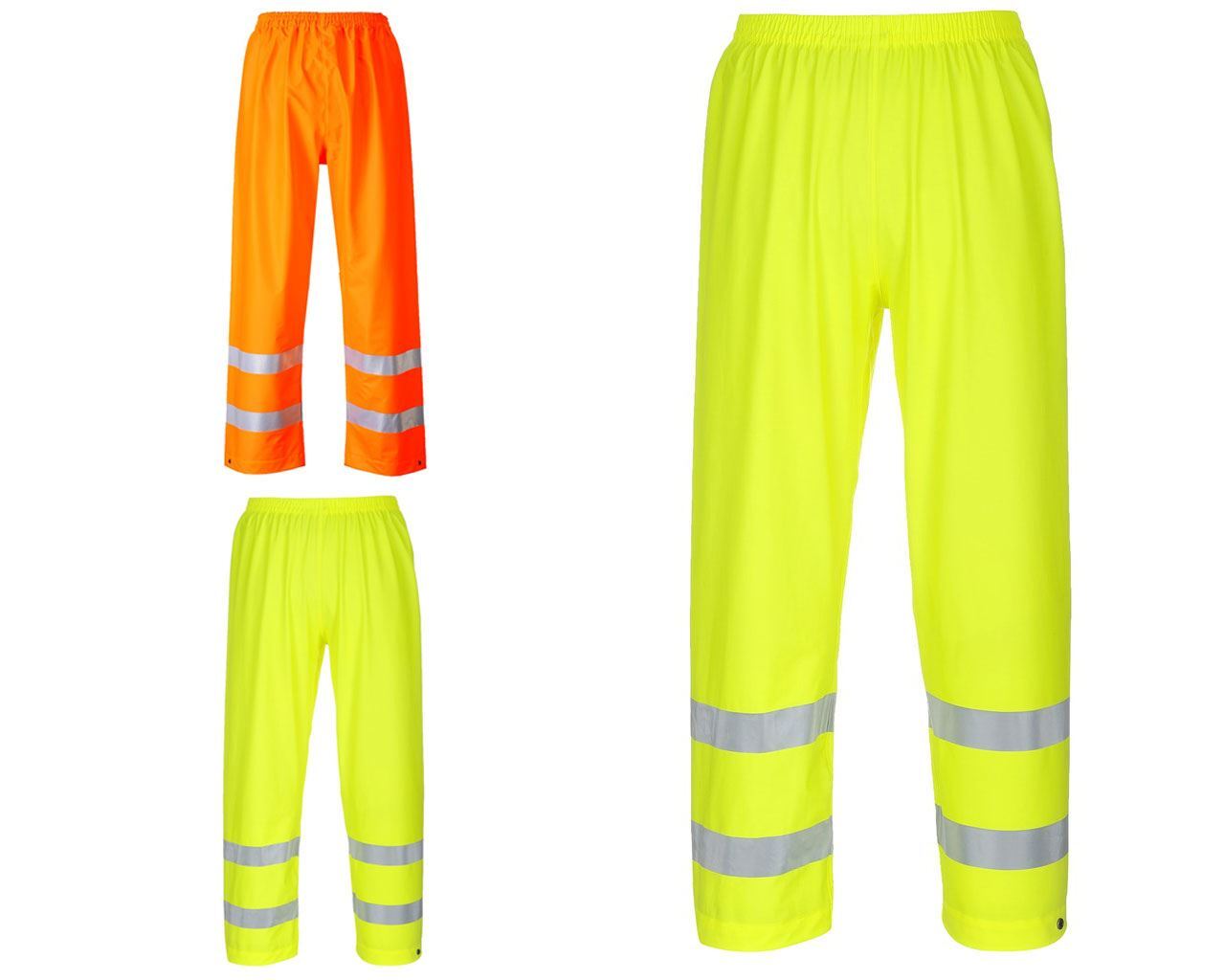 Mens Stand Safe High Vis Safety Yellow Pants Work Wear Visibility ...