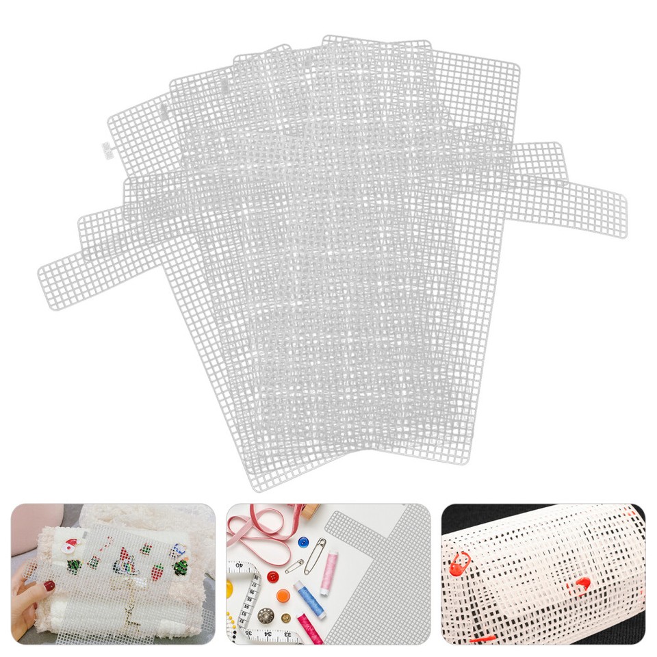 4PCS DIY Mesh Sheets Plastic Mesh Canvas Sheets for Embroidery Crafting ...