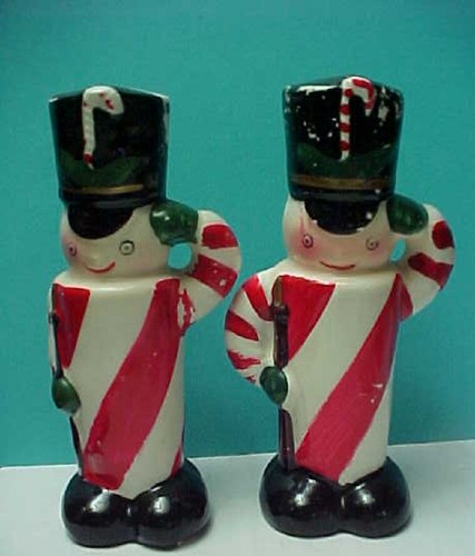 Christmas Peppermint Candy Cane Soldiers Salt & Pepper Shakers | eBay