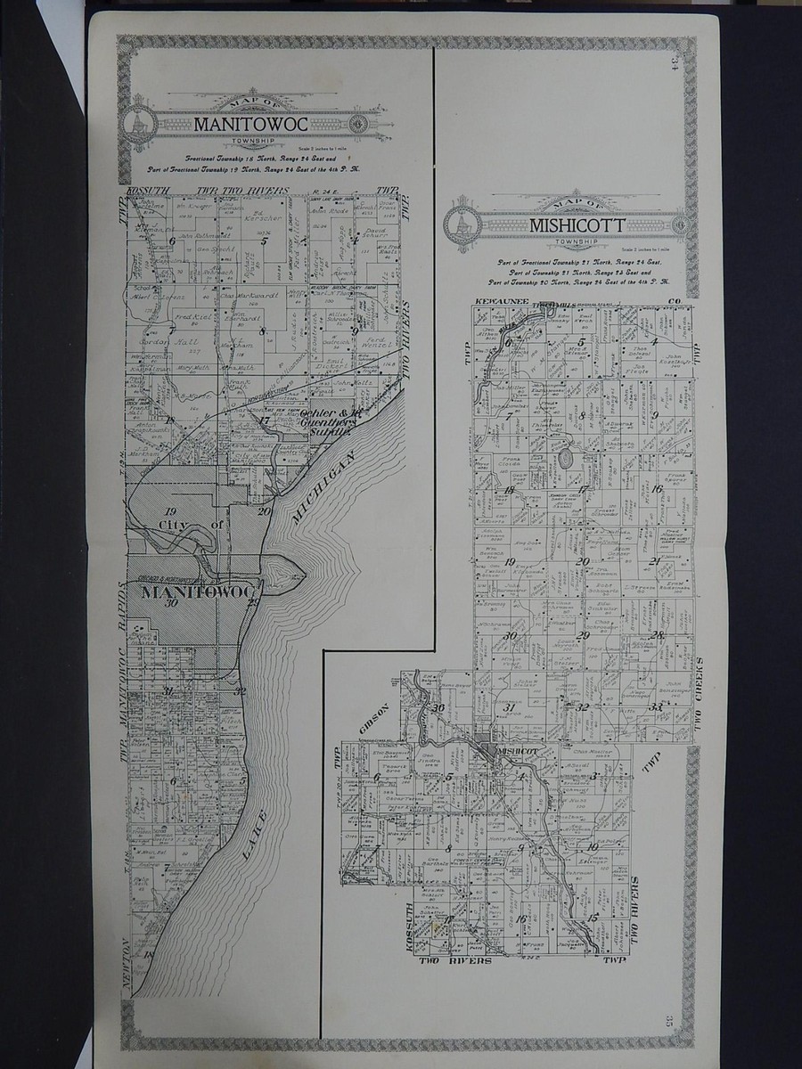 Manitowoc County Township Map