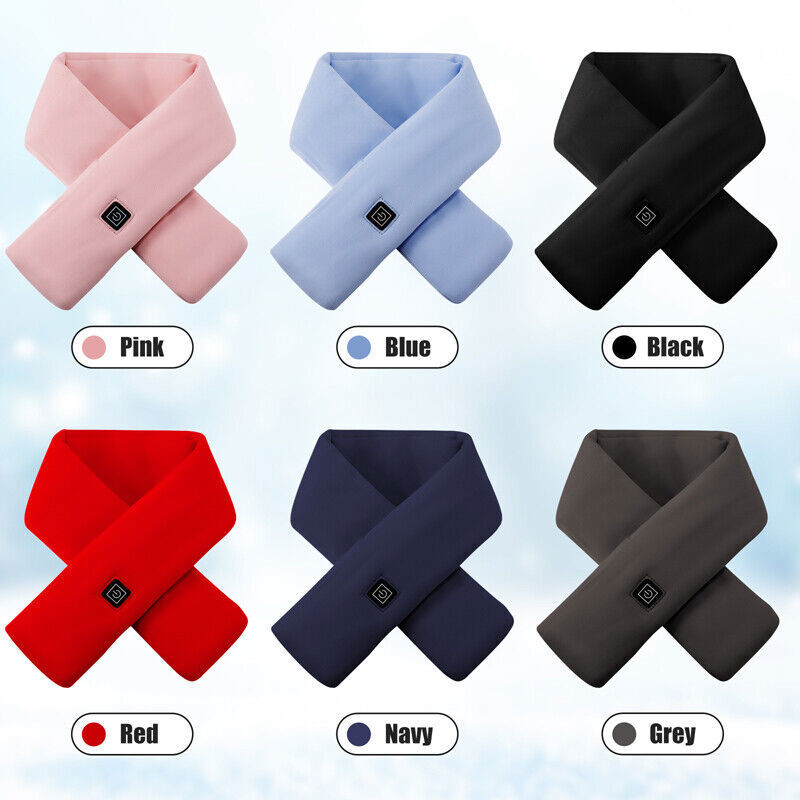 USB Heated Scarf Neck Heating Pad Winter Neck Warmer Shawl Electric ...
