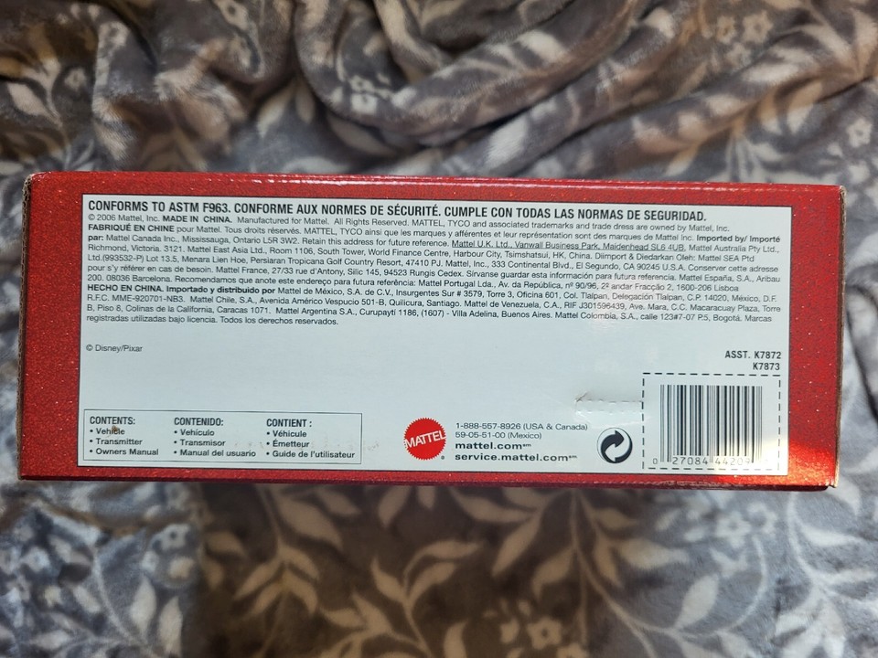 2006 Mattel Disney Pixar Cars LIGHTNING McQueen Tyco RC Radio Control ...